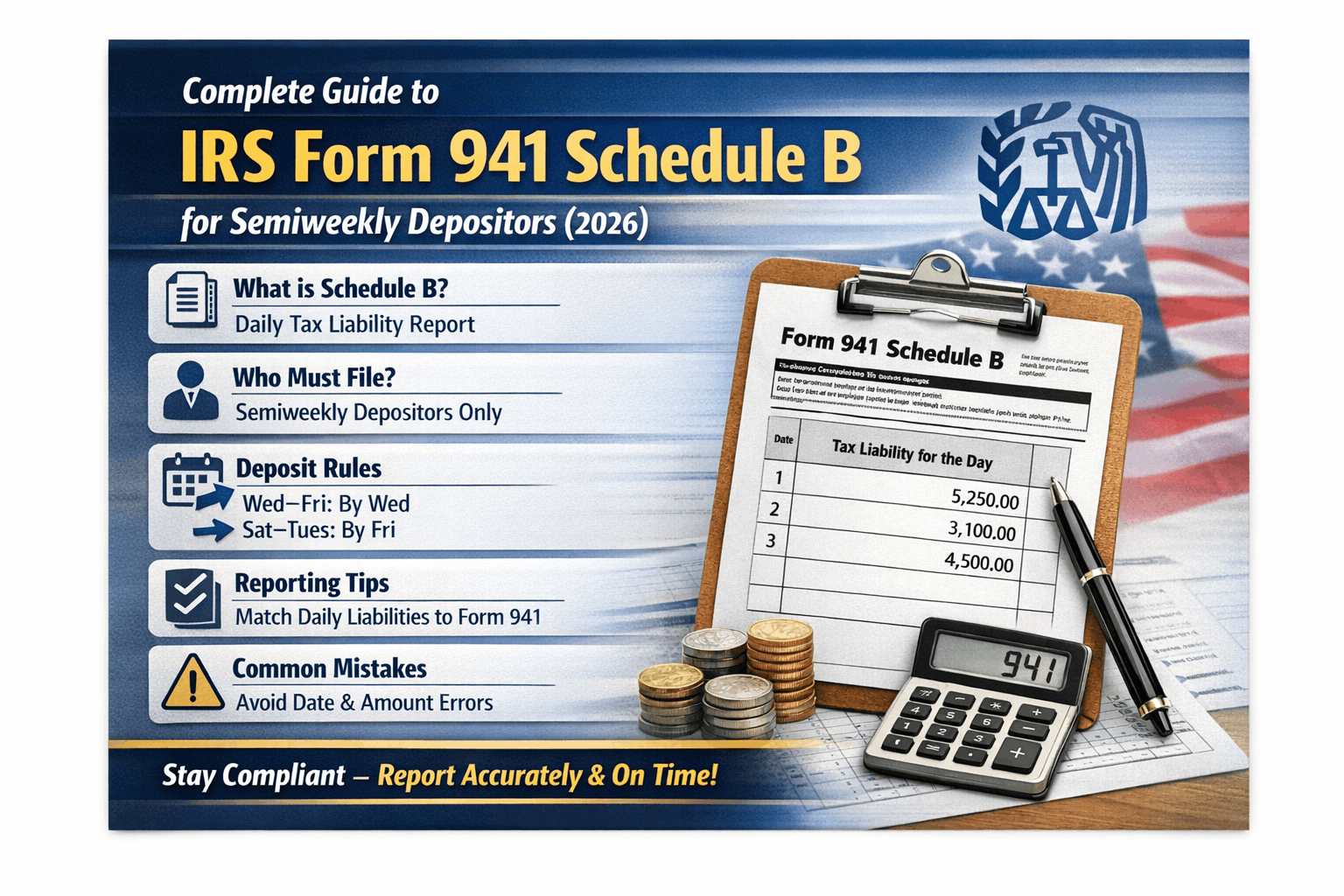 Complete Guide to IRS Form 941 Schedule B (2026)